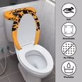 HELLHERO Halloween Pumpkin Leopard Print Bathroom Set Toilet Seat ...