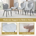 78.7" Dining Table Set with 4 Chairs Light Gray PU Handle MDF for ...