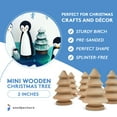 Mini Wooden Christmas Tree 2 inch, Pack of 10 Unfinished Wood Miniature ...