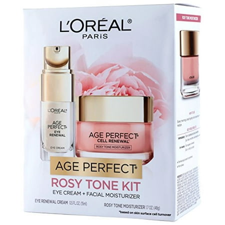 L'Oreal Paris Skin Care Giftable Kit with Age Perfect Rosy Tone Face ...