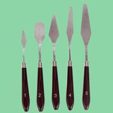 Sioweci 5Pcs/Set Paint Palette Spatula Stainless Steel Mixing Spatula ...