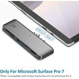 Surface Pro 7 USB C Hub, 5-in-2 Surface Pro Adapter Docking Station ...