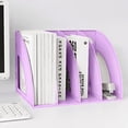 Magazine File Holder Vertical PP Folder Book Desktop Organizer Plastic ...