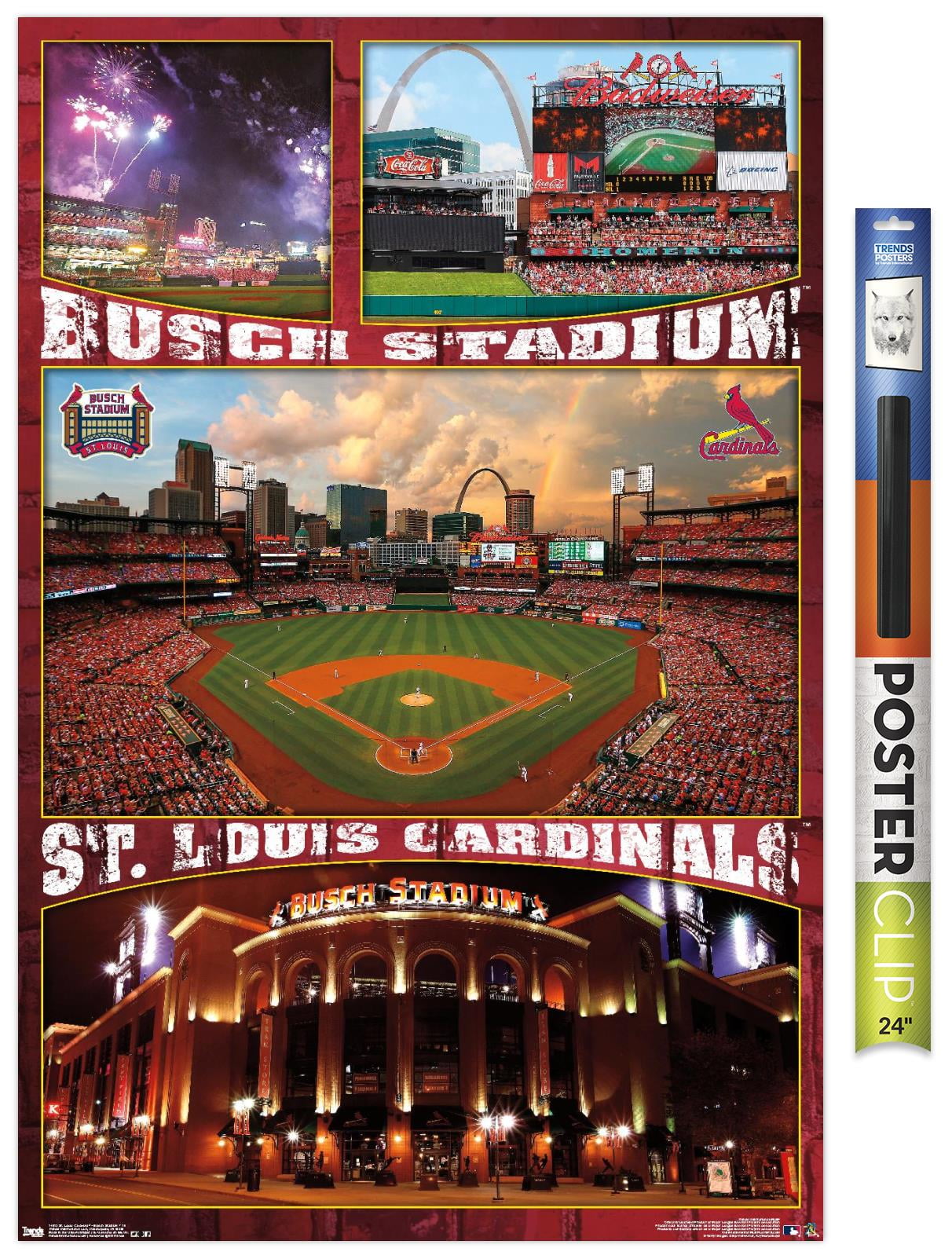 MLB St. Louis Cardinals - Busch Stadium 16 22.37 in x 34 in Posters, by ...