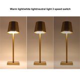 LED Touch Lamp Cordless Rechargeable Modern Dimmable Touch Switch Table ...