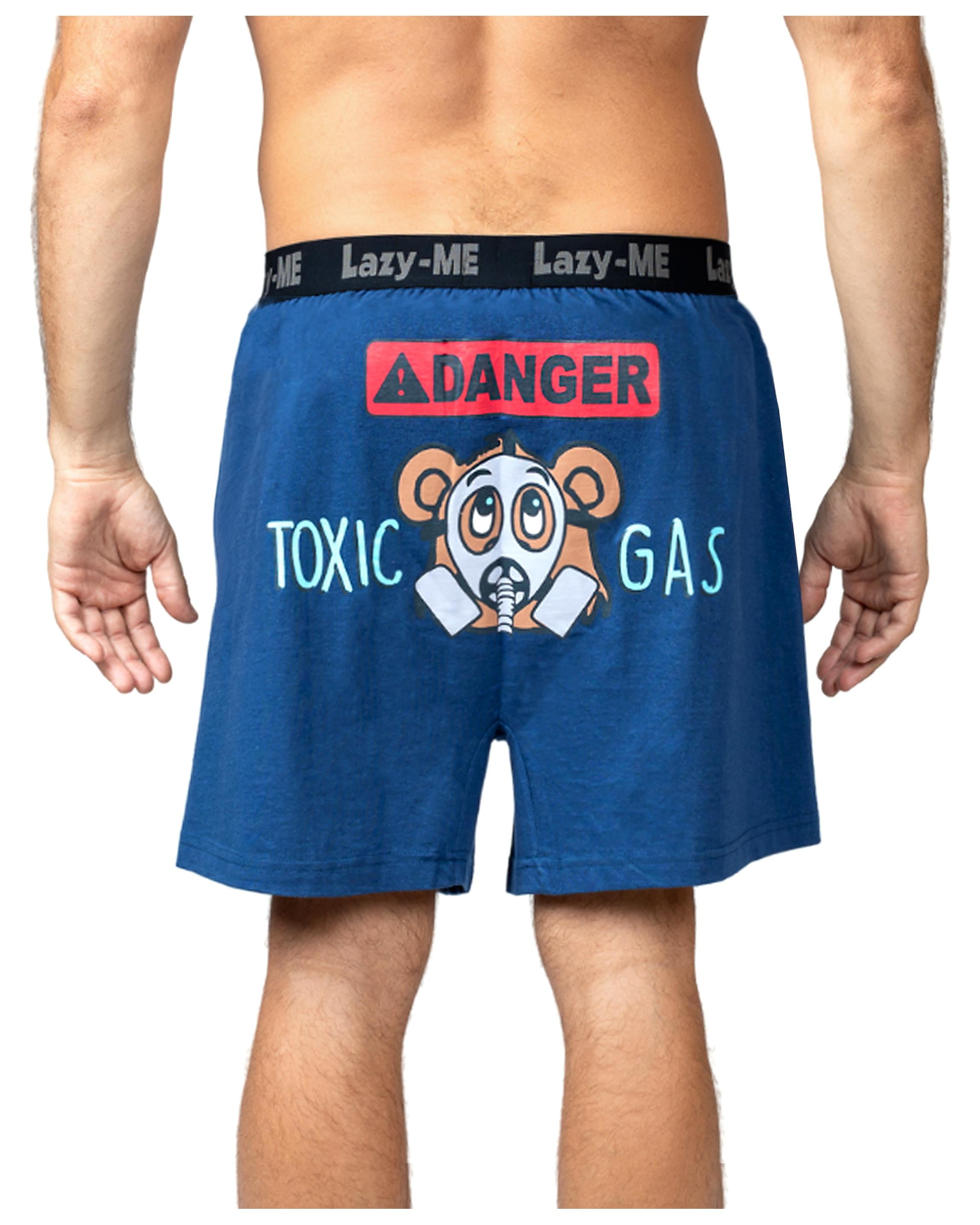 Mens Funny Boxer Shorts, Male Sizes XS-L, Toxic, Size: M, Lazy Me ...
