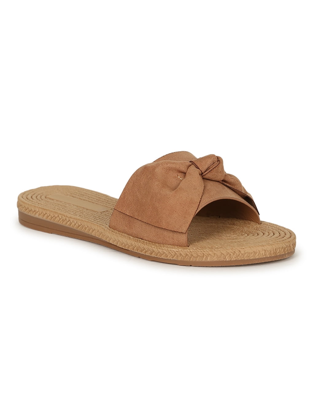 Bamboo Woven Design Bow Slide Sandal 20204 - Walmart.com