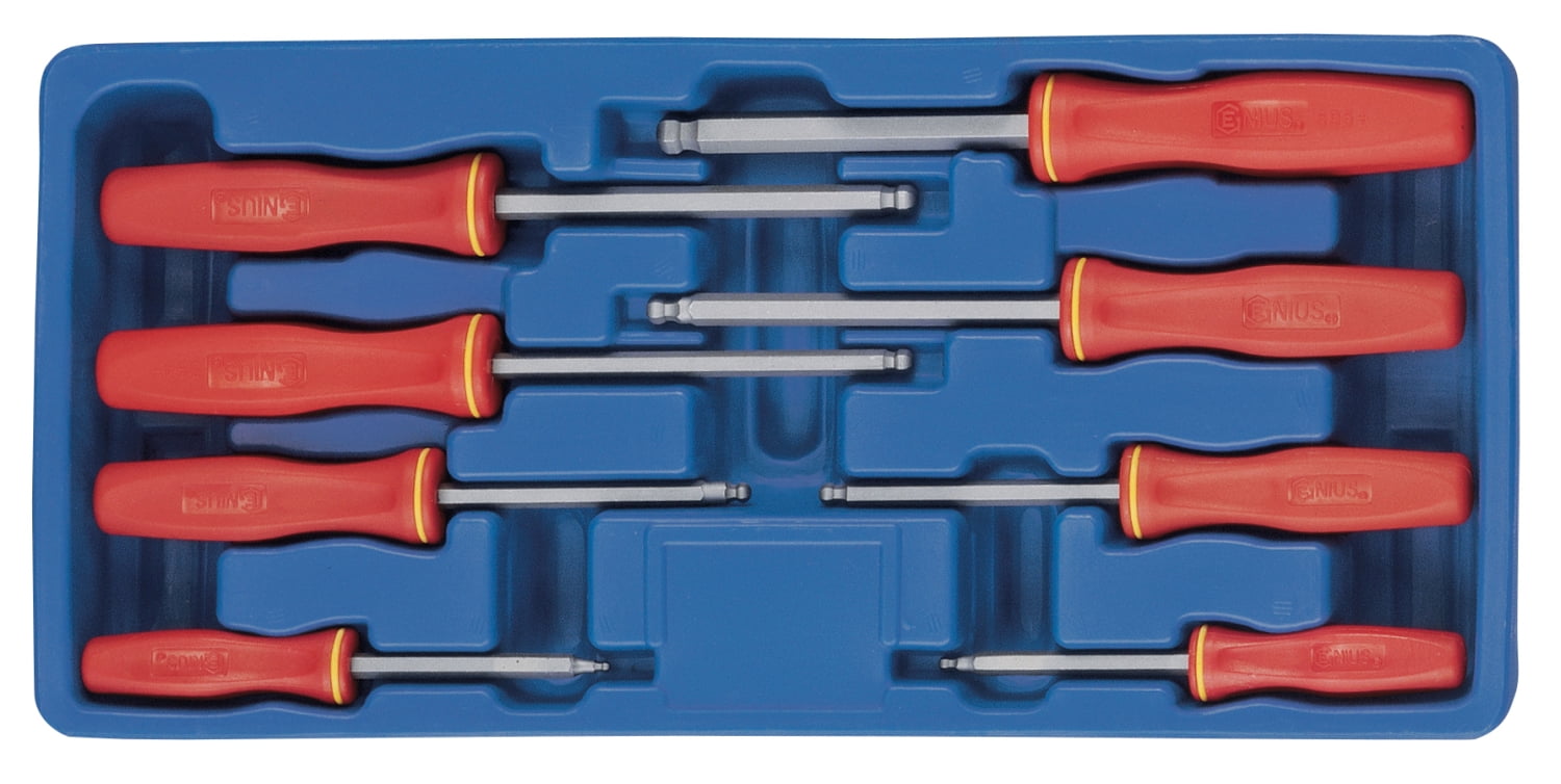 Genius Tools 8 Piece SAE Wobble Hex Screwdriver Set - HS-5708SW ...