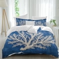 4 Piece Duvet Cover Set Cal king, Summer Marine Coral Texture Soft ...