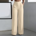 LAJPXKHY Women's Dress Pants Casual Loose Mid Waist Wide Leg Comfy ...