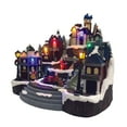 FG Square Animated Christmas Village - Village with Train & Santa ...