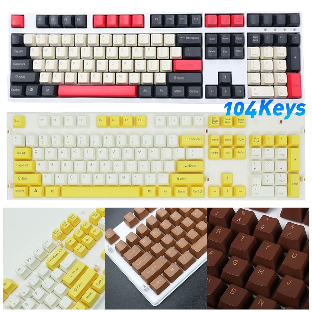 SPRING PARK 104 Keys PBT Assorted Color Universal Keycaps for Cherry MX ...