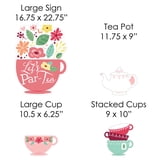 Big Dot of Happiness Floral Let's Par-Tea - Yard Sign and Outdoor Lawn ...