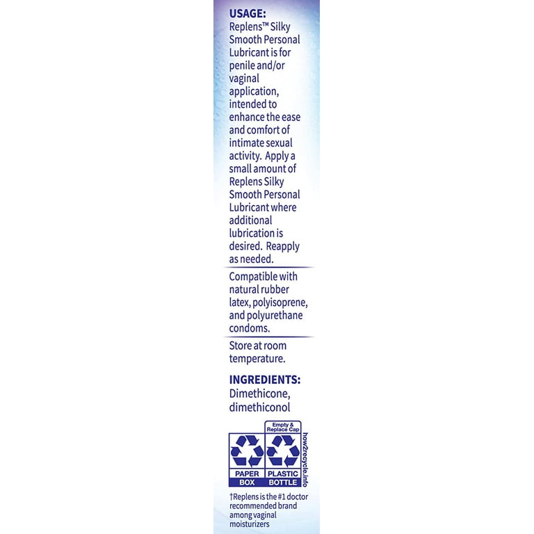 Replens Silky Smooth Personal Lubricant Ingredients | 7petals.in