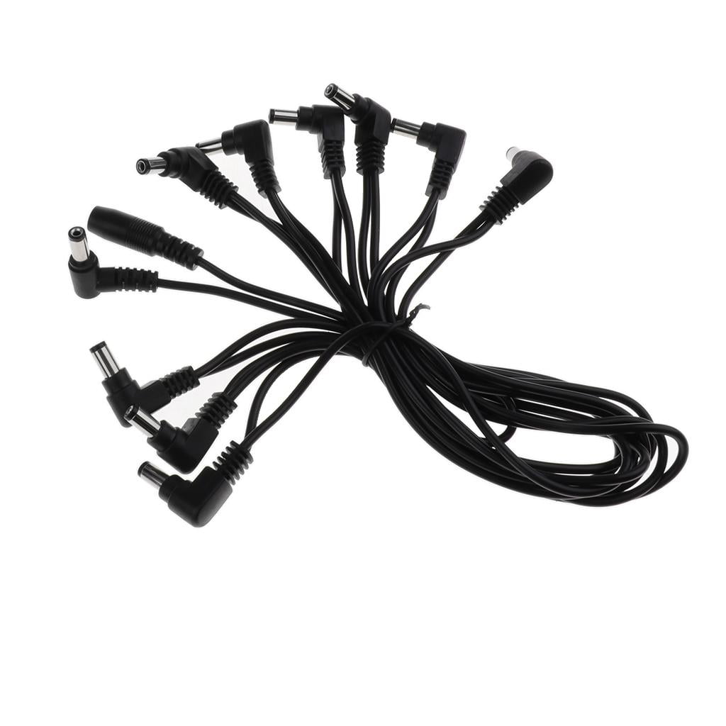 10 Way Electric Guitar Effect Pedals Adapter 9V 1A Cable Black ...