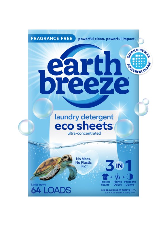 Earth Breeze Laundry Sheets in Laundry Detergents - Walmart.com