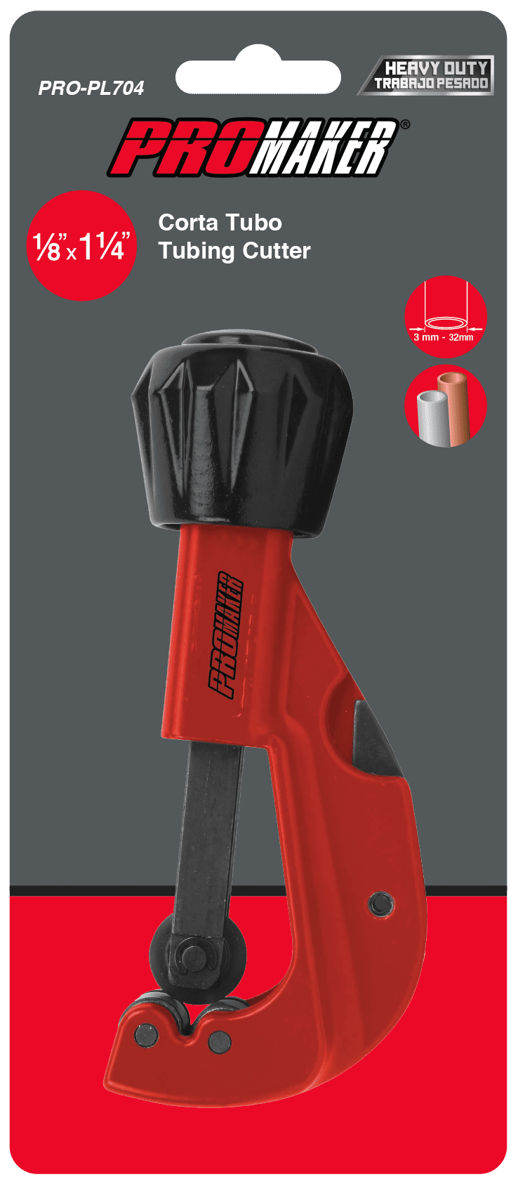 Tubing Cutter 1/8" - 1-1/4" Promaker PRO-PL704 - Walmart.com