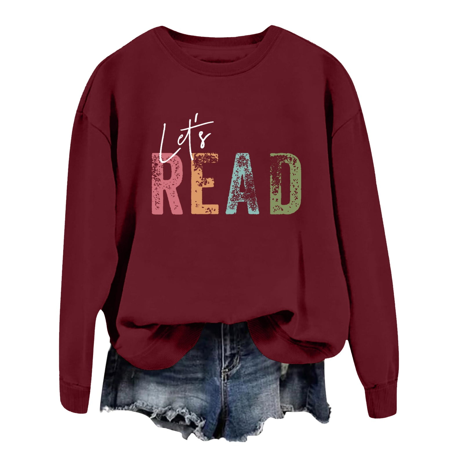Click here for Fgnfyis Reading Book Sweatshirt Women Lets Read Gr... prices