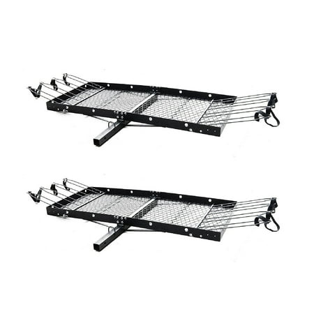 Tow Tuff 62" Steel Cargo Carrier Trailer for Car or Truck w/ Bike Rack ...
