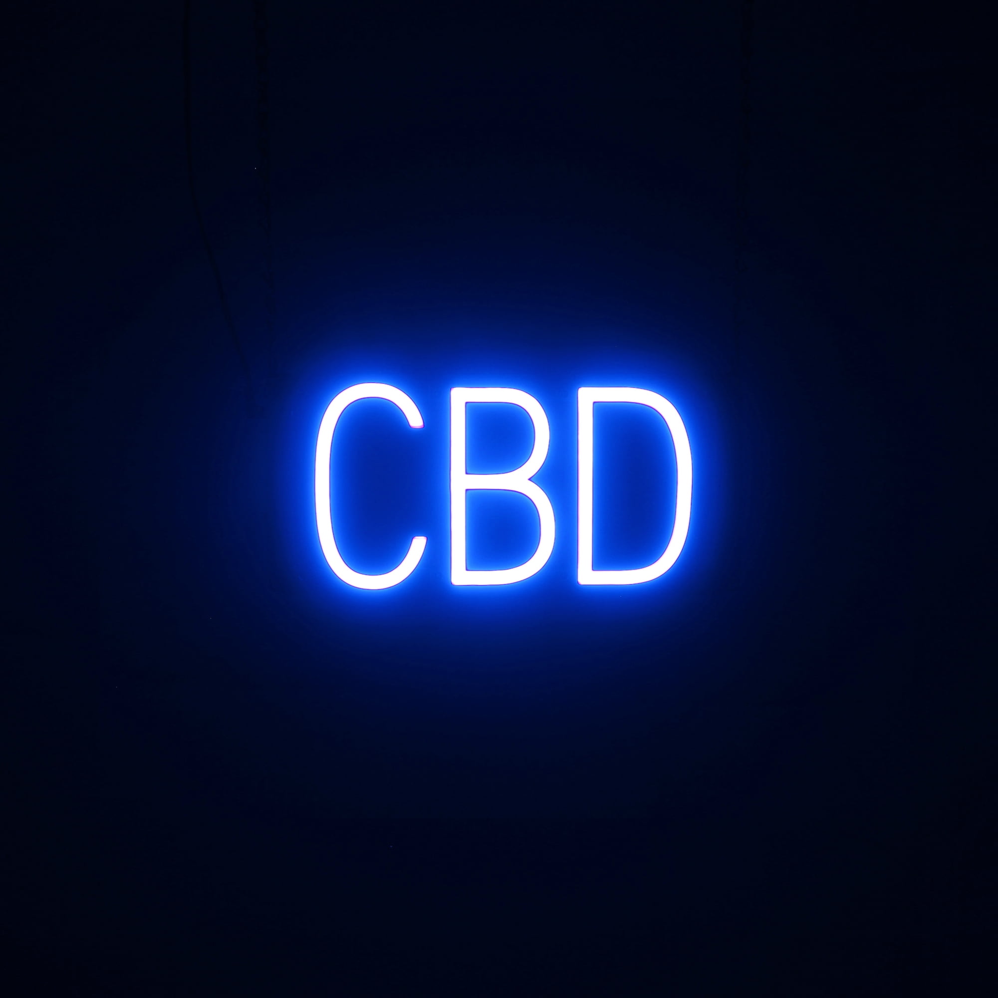 SpellBrite CBD LED Sign for Business. 13.3" x 6.3" Blue CBD Sign Has ...