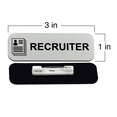 Recruiter 1 x 3" Name Tag/Badge, Silver, (3 Pack) - Walmart.com