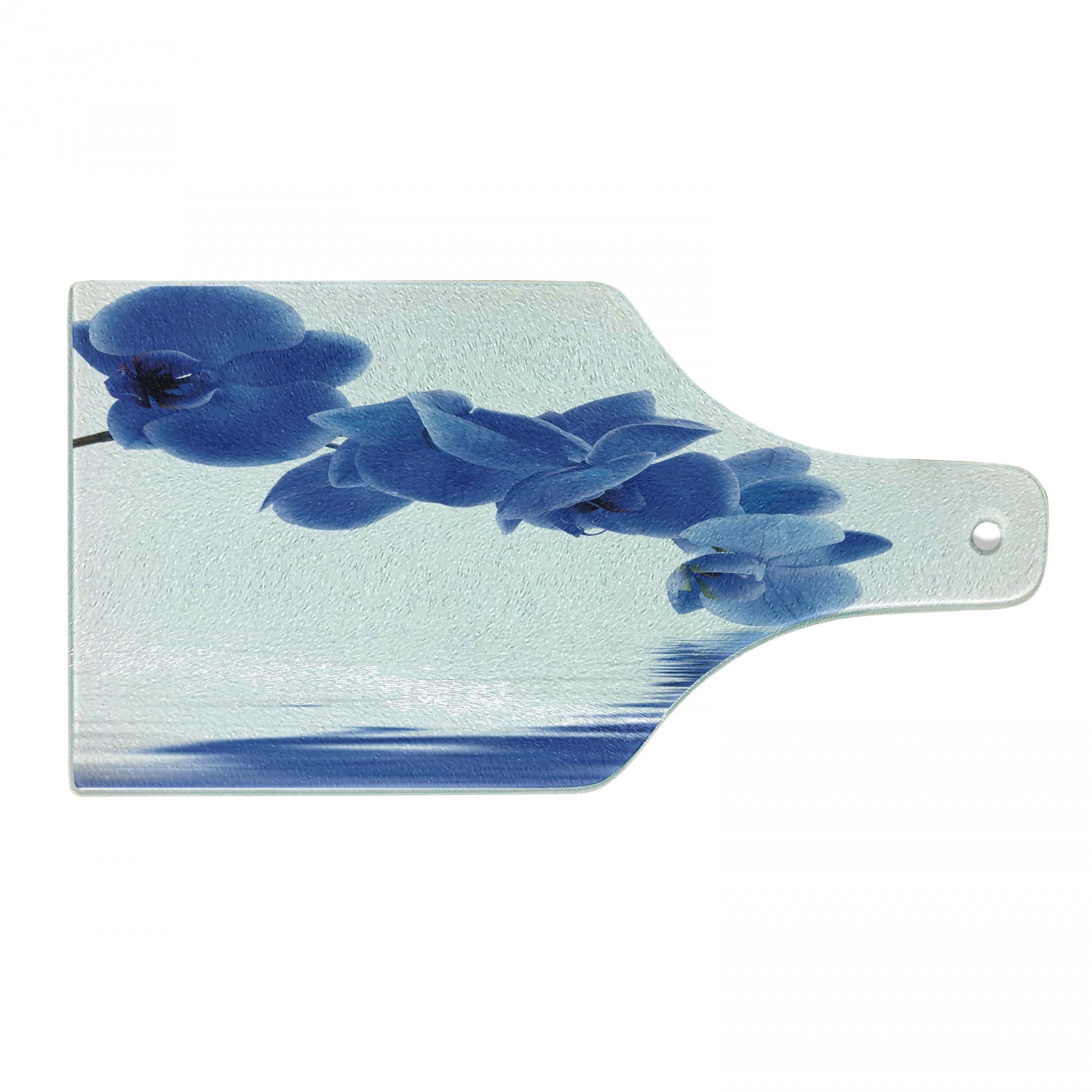 Blue Cutting Board, Orchid Corsage Composition with Reflection in Water ...