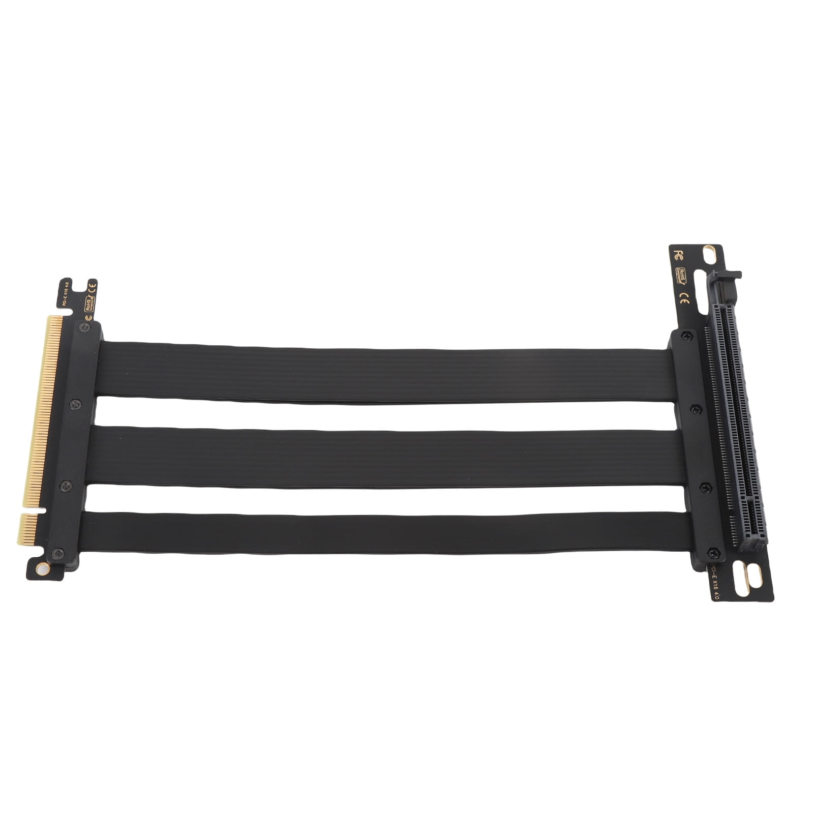 PCIe 4.0 X16 Riser Cable, 128Gbps Flexible GPU Extender with 90 Adapter ...