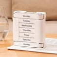 7 Day Pill Organizer with Daily Compartments, Portable Weekly Pill Box ...