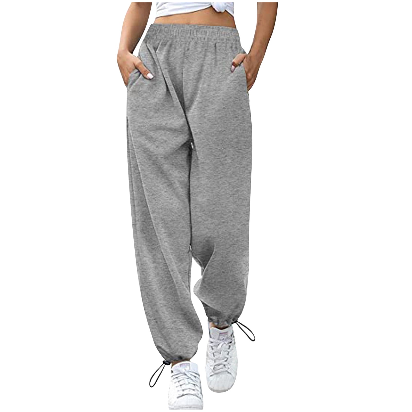 LYXSSBYX Womens Sweatpants with Pockets Plus Size Women's Casual Solid ...