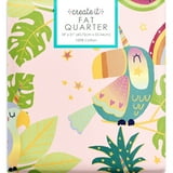 Create It 18"x21" Cotton Tropical Precut Sewing & Craft Fabric, Pink 10 ...