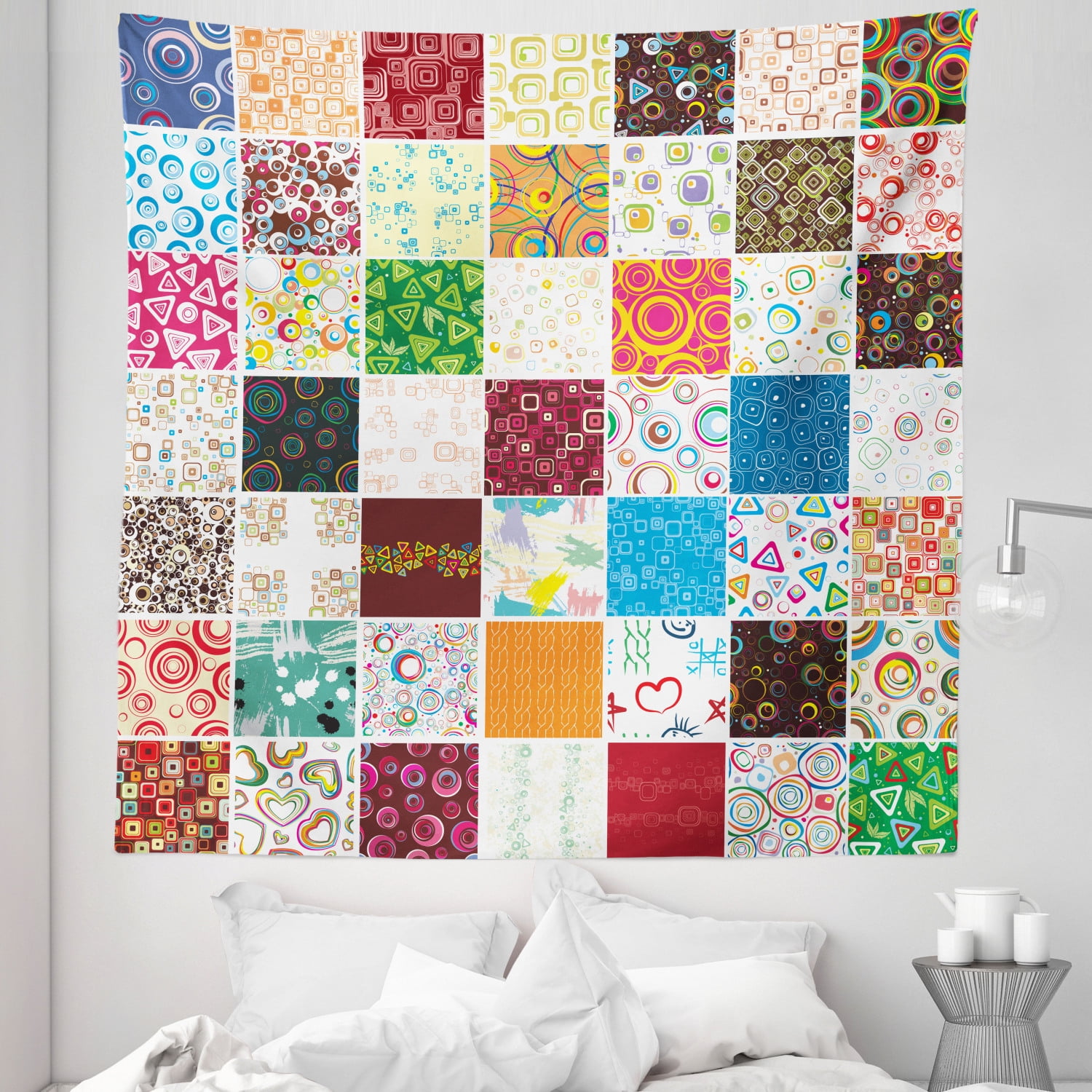 Colorful Tapestry, Big Patchwork of Different Patterns Traditional ...