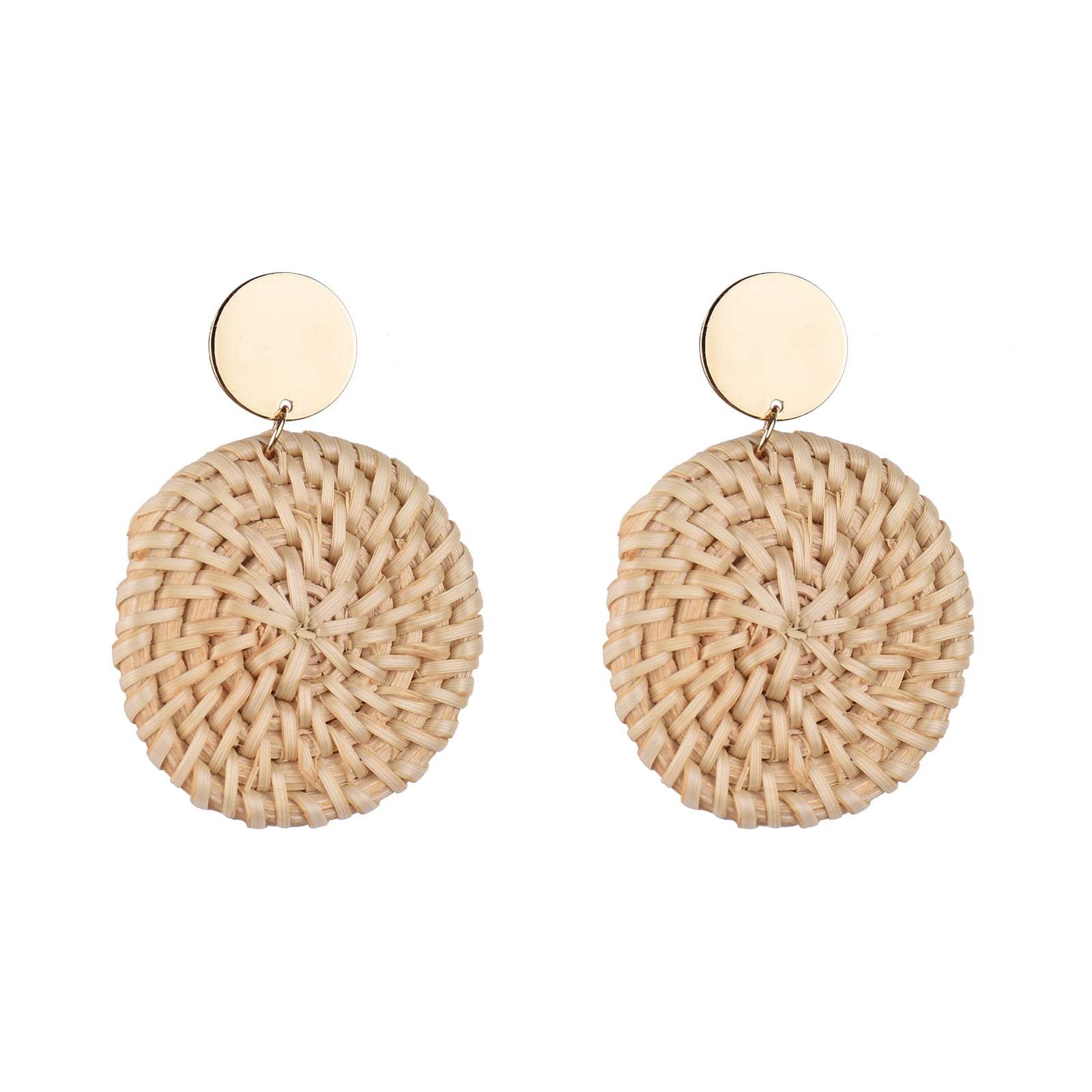Click here for Yeacher 1 Pair Rattan Earrings Boho Straw Woven Ea... prices
