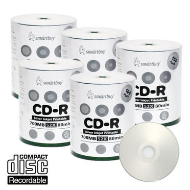 500 Pack Smartbuy 16X DVD-R 4.7GB 120Min White Inkjet Hub Printable Data Blank Media Recordable ...