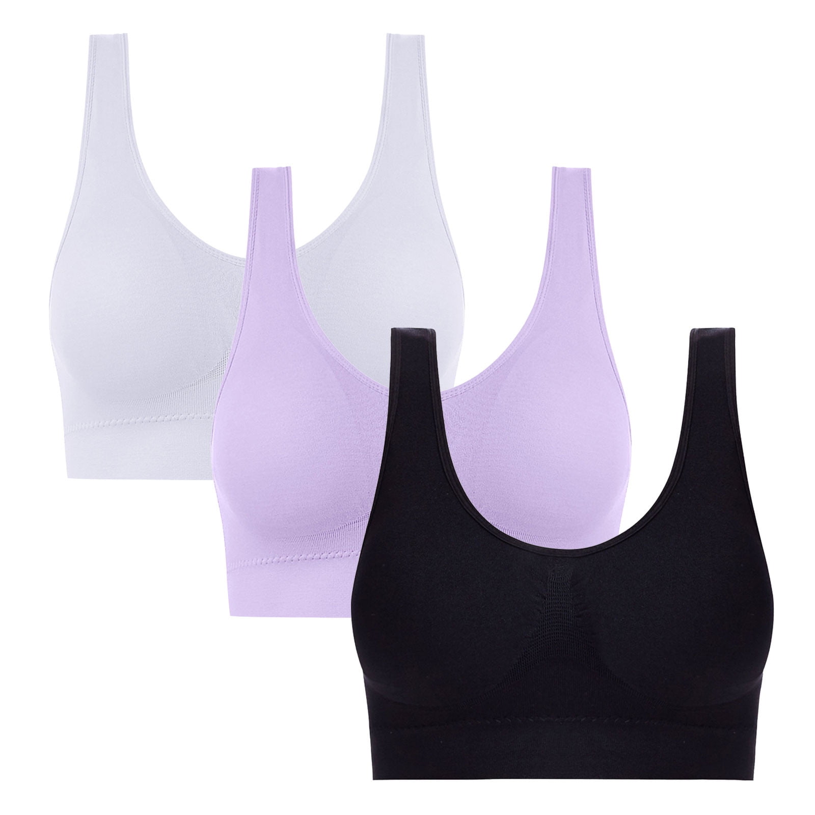 Click here for Pincandy Womens Comfort 3pc Workout Sports Bra Low... prices