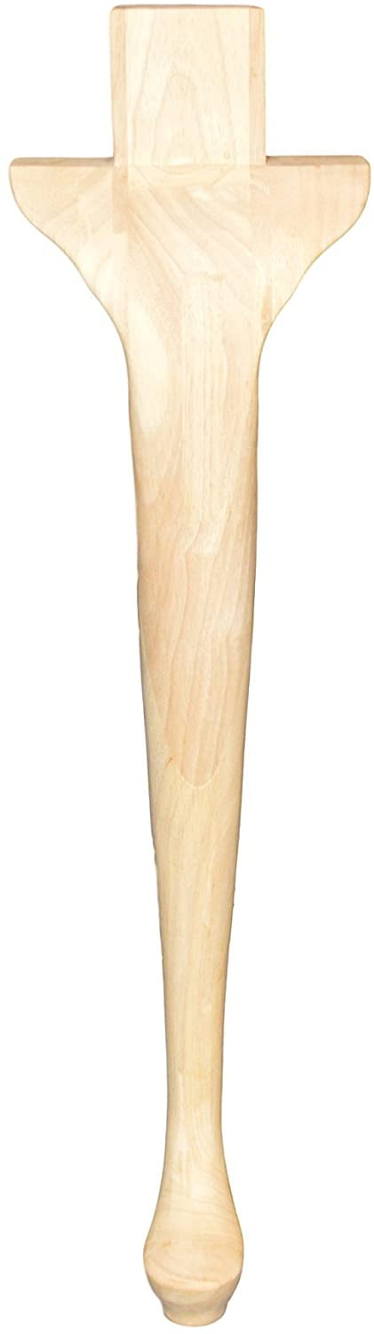 BingLTD - 29 1/8" Unfinished Hardwood Queen Anne Table Leg - Set of 4 ...