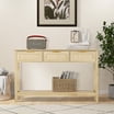 LAZZO Narrow Entryway Console Table with Storage, 3 Rattan Drawers ...