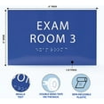 6" X4" Exam Room 3 Sign- Tactile Graphics Grade 2 Braille Text | Modern ...