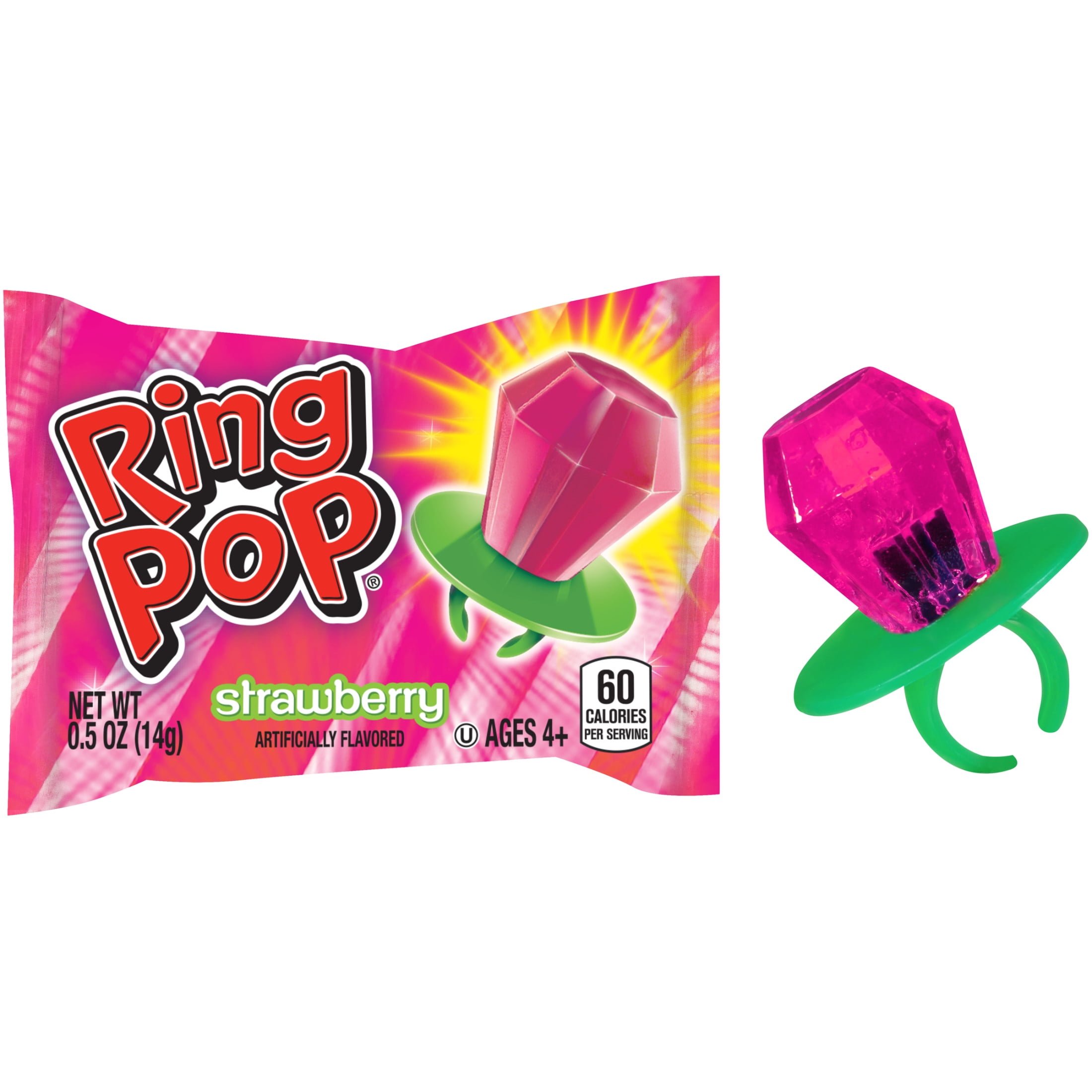 Ring Pop Candy Lollipop Sucker, Assorted Flavors, 0.5 Oz - Walmart.com