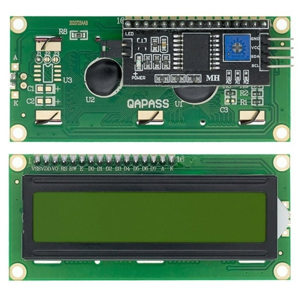 LCD1602 LCD Module HD44780 16x2 Character for Arduino(1602IIC Green ...
