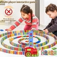 Domino Train Toys, 217 Pcs Stacking Game Blocks with Alphabet & Number ...