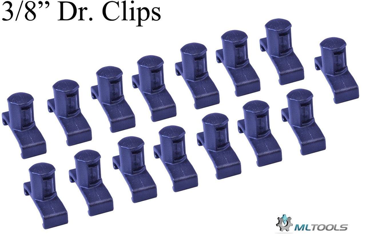 ML TOOLS 3/8-Inch 15-piece Dura-Pro Twist Lock Socket Organizer Clips ...