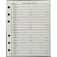 100 Page Desktop Address Book Refills - Walmart.com