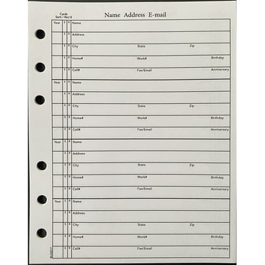 100 Page Desktop Address Book Refills - Walmart.com
