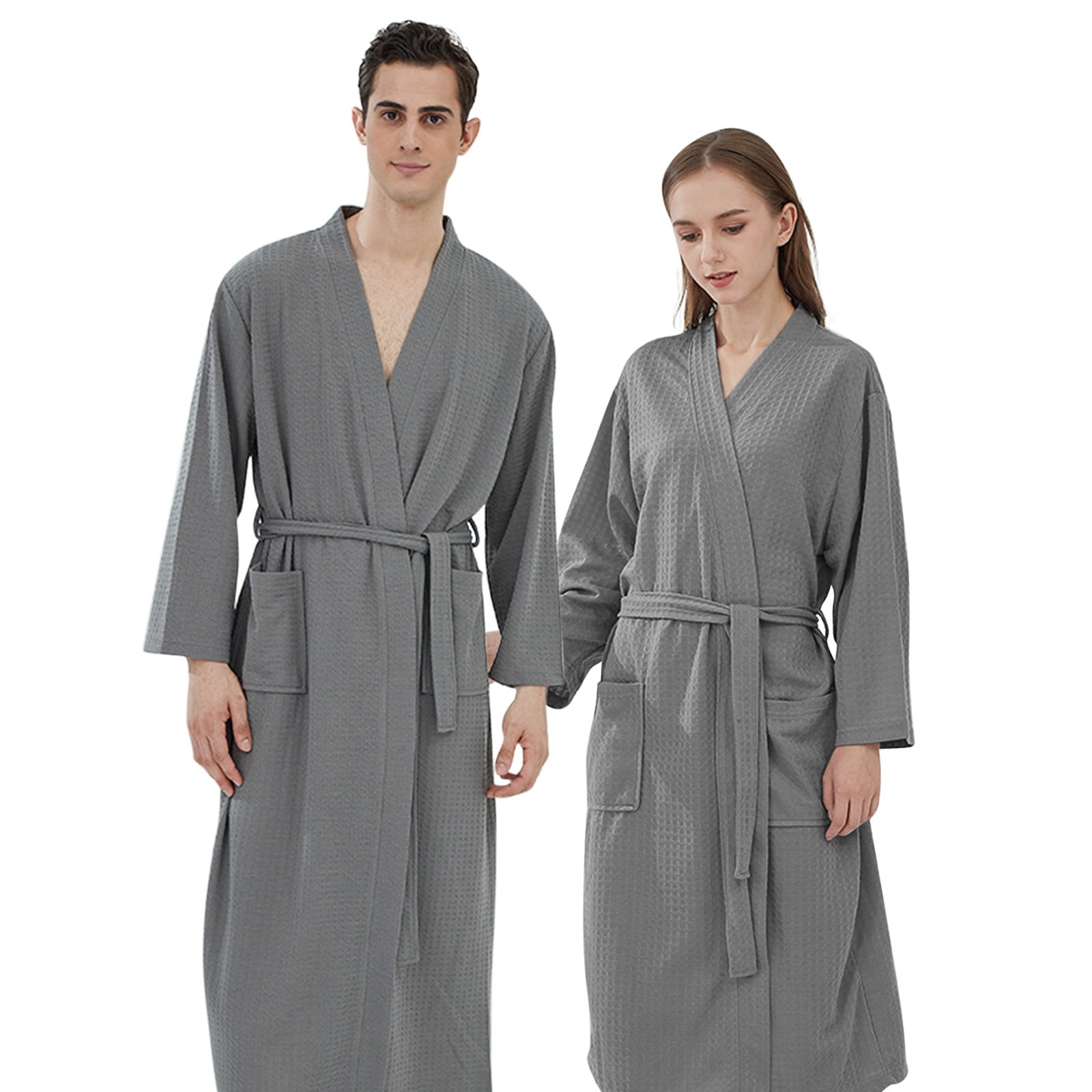 TAIAOJING Womens Plush Soft Robe Fluffy Ladies Men Couple Cloth Robe ...