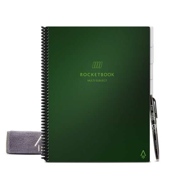 Rocketbook Multi-Subject Smart Reusable Notebook, Lined, 70 Pages, 8.5 ...