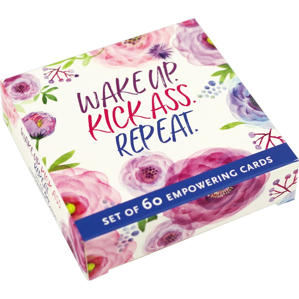 Wake Up, Kick Ass, Repeat Motivational Cards (60 Pack) (Other ...