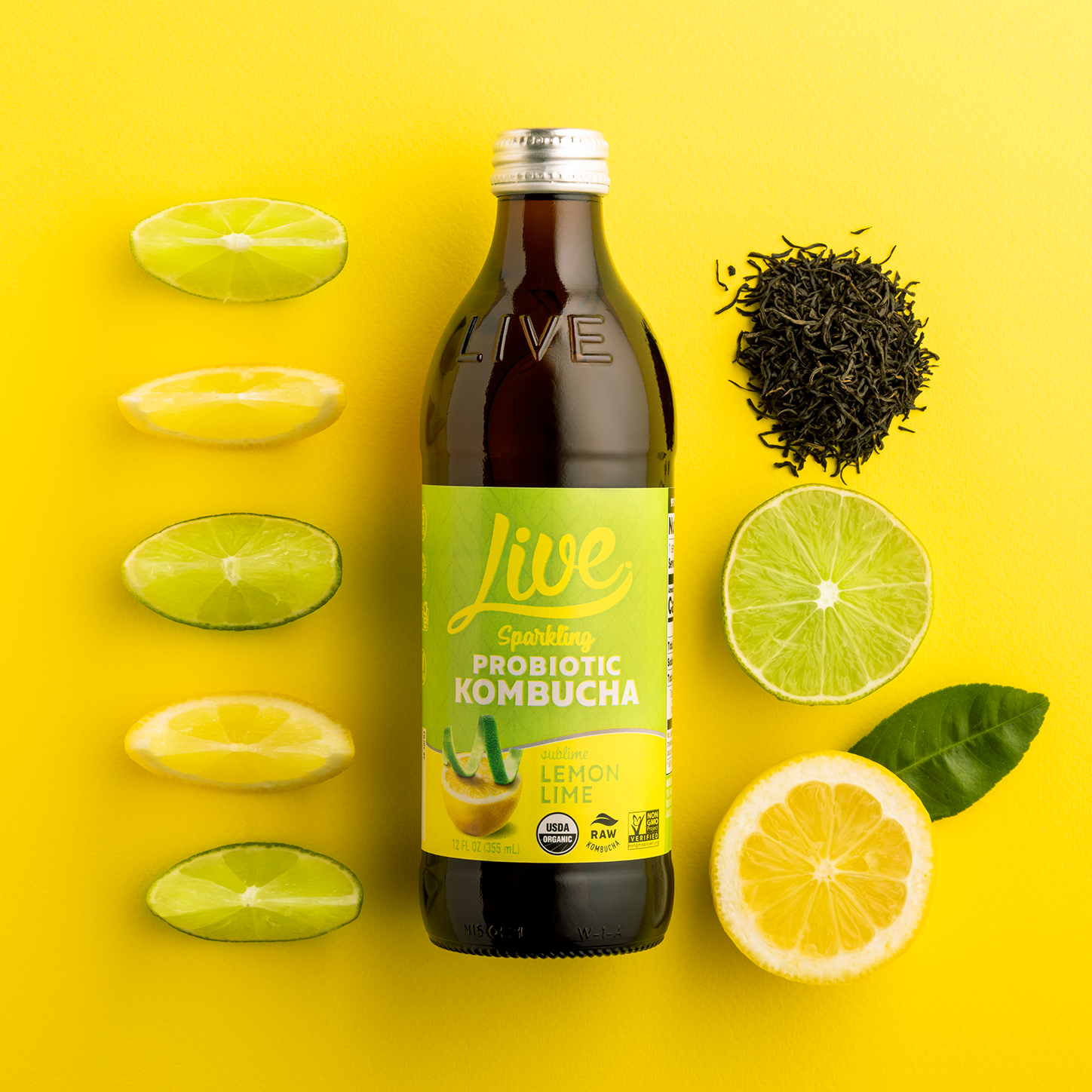 (8 Pack)Live Kombucha, Living Limon, 12 oz. - Walmart.com