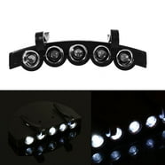 Bright 5 LED Clip on Hat Head Cap Light headlamp Flashlight - Walmart.com