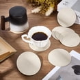 60Pcs Round Leather Coasters for Drinks, 4"" Dual Sided Washable Cup ...