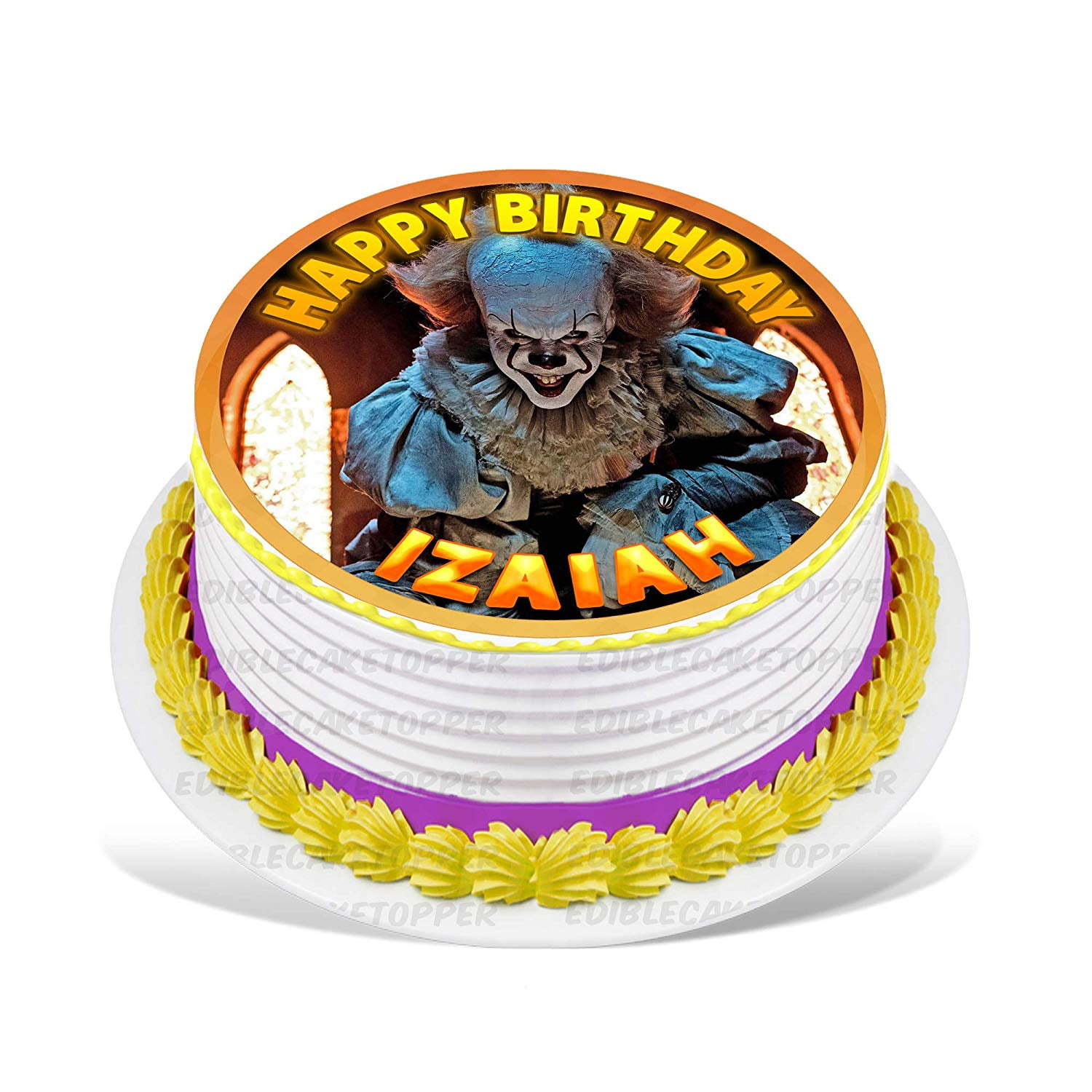 It Movie, Creepy Clown Edible Cake Image Topper Personalized Picture 8 ...